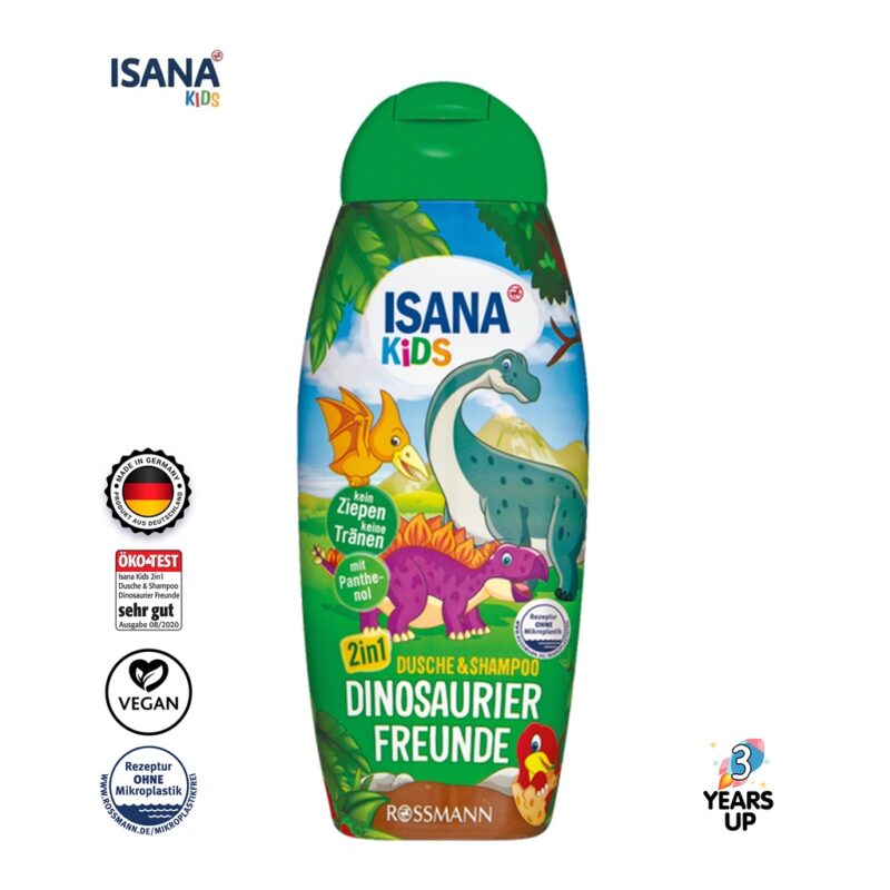 ISANA Kids 2en1 Douche & Shampooing Dinosaur Friends – HEIM