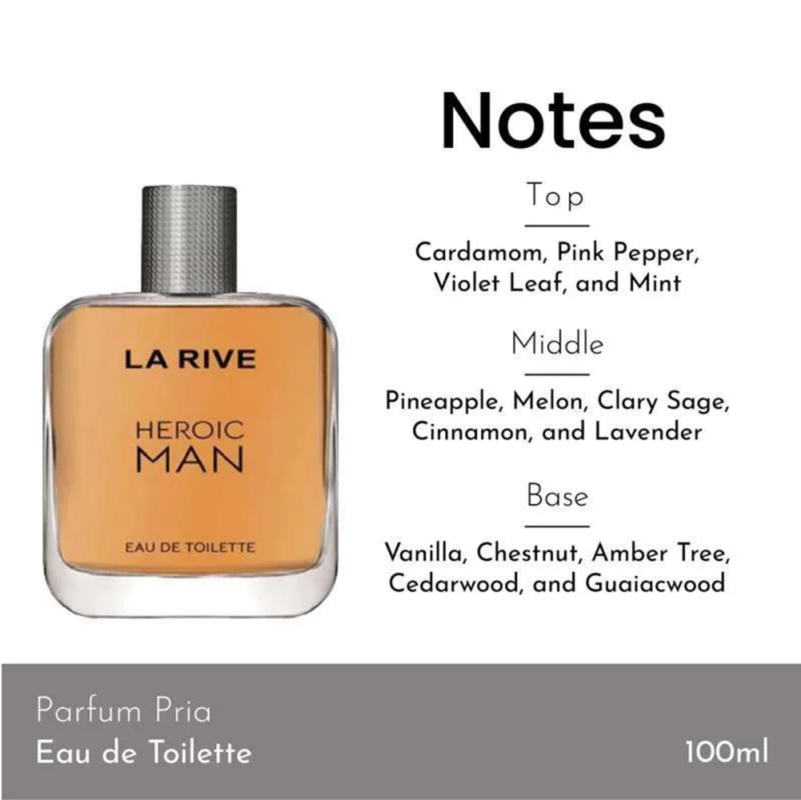 LA RIVE Homme Heroic Eau de Toilette semblable à Armani Stronger With ...