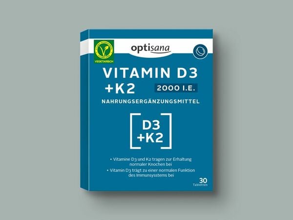 Optisana Vitamine D3 + K2 2000 30 Capsules – HEIM