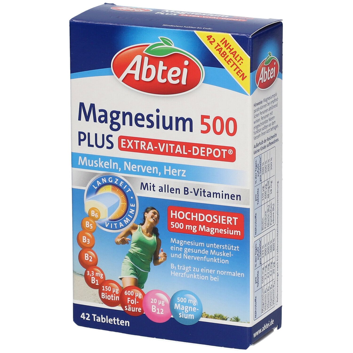 Abtei Magnésium 500 plus 42 pcs, 61 g – HEIM