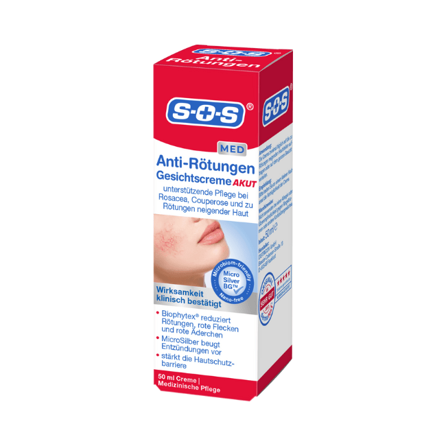 SOS Crème visage anti-rougeurs aiguës, 50 ml – HEIM